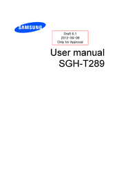 Samsung SGH-T289 Manuals | ManualsLib