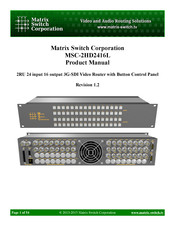 Matrix switch corporation MSC-2HD2416L Manuals | ManualsLib
