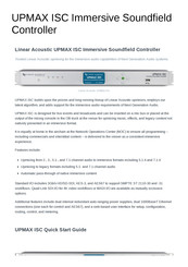 Linear acoustic UPMAX ISC Manuals | ManualsLib
