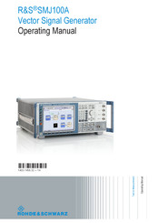 R&s SMJ100A Manuals | ManualsLib