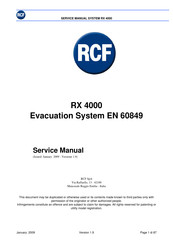 Rcf RX 4000 Manuals | ManualsLib