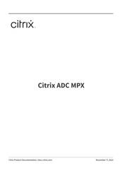 Citrix MPX 8600 Manuals | ManualsLib