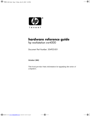 Hp Workstation xw4000 Series Manuals | ManualsLib