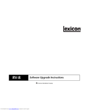 Lexicon RV-8 Manuals | ManualsLib