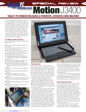 Motion computing J3400 Manuals | ManualsLib