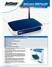 Netcomm NB6PLUS4W Manuals | ManualsLib