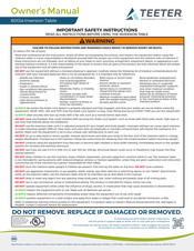 Teeter 800ia Manuals | ManualsLib