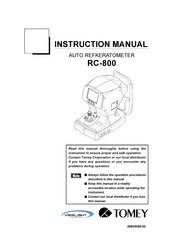 Tomey RC-800 Manuals | ManualsLib