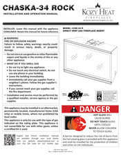 Kozy heat CHASKA-34 ROCK Manuals | ManualsLib