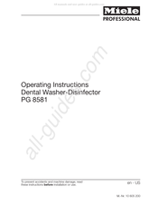 Miele professional PG 8581 Manuals | ManualsLib