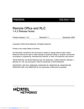 Nortel RLC Manuals | ManualsLib