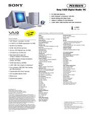 Sony PCV-RX570 - Vaio Desktop Computer Manuals | ManualsLib