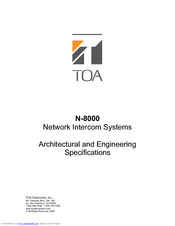 Toa N-8000 SERIES Manuals | ManualsLib