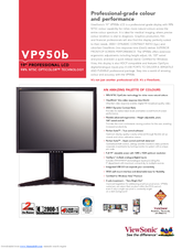 Viewsonic VP950B - 19" LCD Monitor Manuals | ManualsLib