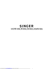 Singer 153W101 Manuals | ManualsLib