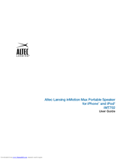 Altec lansing IMT702 Manuals | ManualsLib