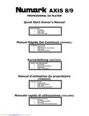 Numark AXIS 8 Manuals | ManualsLib