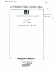 Lab-line 3518 Manuals | ManualsLib