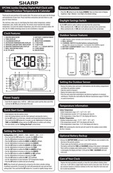 Sharp Clock User Manuals Download | ManualsLib