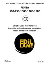 Edil lame PENTA 1500 Manuals | ManualsLib