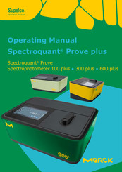 Merck Supelco Spectroquant Prove 100 plus Manuals | ManualsLib