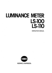 Konica minolta LS-100 Manuals | ManualsLib