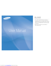 Samsung SL502 - Digital Camera - Compact Manuals | ManualsLib